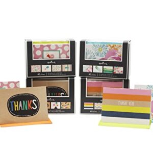 Hallmark Assorted Blank Cards (Stripes, Floral, Polka Dots, Bird, 40 Cards with Envelopes)