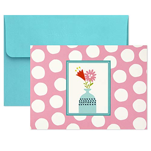 Hallmark Assorted Blank Cards (Stripes, Floral, Polka Dots, Bird, 40 Cards with Envelopes)