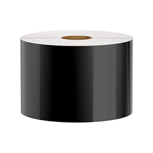 premium vinyl label tape for duralabel, labeltac, vnm signmaker, safetypro, viscom and others, black, 3″ x 150′