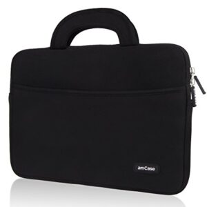 amCase Chromebook Case-11.6 to 12 inch Neoprene Travel Sleeve with Handle-Black