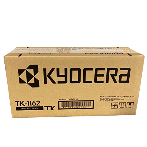 Kyocera TK-1162 Black Toner Cartridge for P2040dw and P2040dn Laser Printers, Up to 7,200 Pages, Genuine Kyocera (1T02RY0US0)