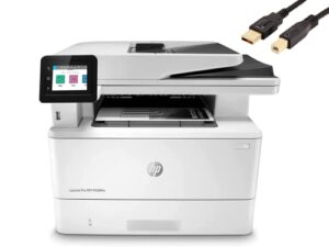 hp laserjet pro m428fdw monochrome wireless laser printer, print & copy & scan & fax, 40ppm, wi-fi, 4800 x 600dpi, 2.7″ color touchscreen display, auto 2-sided printing, pc mall usb printer cable