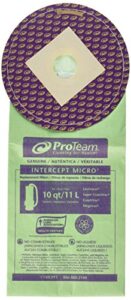 proteam paper bag, line vacer 10 qt 10 pack