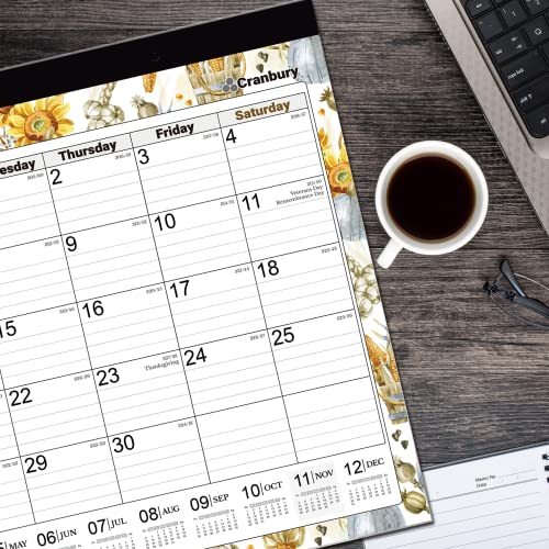 CRANBURY Large Deskpad Calendar 2023 - (Seasons) 17x22", Big 2023 Calendar 22x17, Large Desk Calendar or Wall Calendar, Colorful Monthly Designs, Includes Stickers