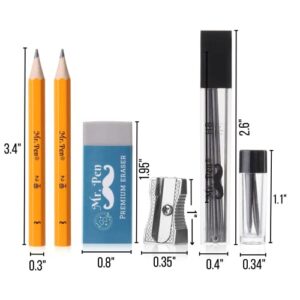 Mr. Pen- Professional Geometry Set, 15 pcs, Geometry Kit for Artists and Students, Geometry Set, Metal Rulers and Compasses, Drawing Tools, Drafting Supplies, Drafting Set, Drafting Tools and Kits