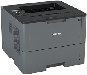 brother hl-l62 series compact monochrome laser printer, 48ppm, 520 sheets, wireless, mobile printing, auto 2-sided printing, with mtc printer cable