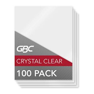 gbc heatseal lamination pouches, crystal clear, 100/pack (3200403),white, 1 pack