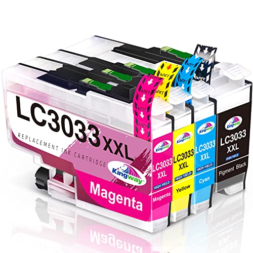 Compatible for Brother LC3033 Ink Cartridges Replacement for LC3033 BK/C/M/Y Ink Cartridges Brother use with Brother MFC-J995DW MFC-J995DWXL MFC-J815DW MFC-J805DW MFC-J805DWXL, 4 for LC3033 LC3035 Ink