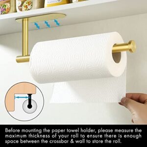 KES Gold Paper Towel Holder Under Cabinet Mount Adhesive Paper Towel Roll Holder for Kitchen Stick on Wall SUS 304 Stainless Steel, A7170S30-BZ