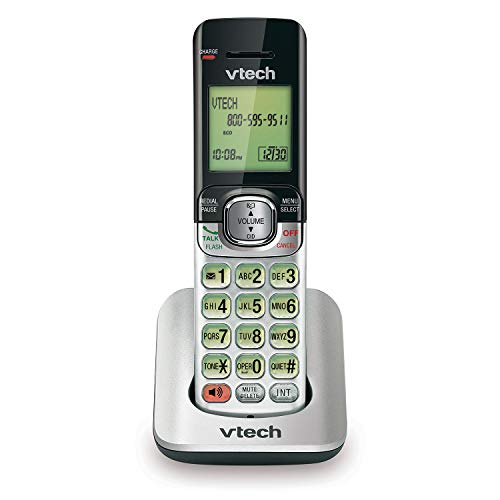 VTech CS6509 Accessory Cordless Handset, Silver/Black | Requires VTech CS6519 or CS6529 to Operate