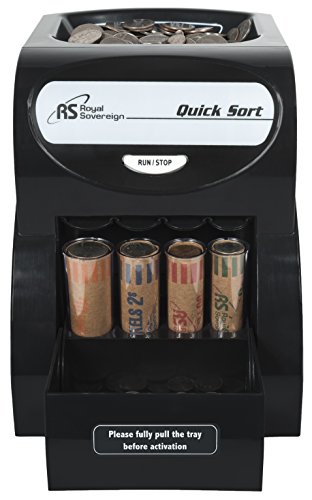 Royal Sovereign Electric Coin Sorter/Counter, Patented Anti-Jam Technology, 1 Row of Coin Counting (QS-2AN)