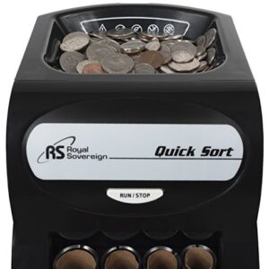 Royal Sovereign Electric Coin Sorter/Counter, Patented Anti-Jam Technology, 1 Row of Coin Counting (QS-2AN)