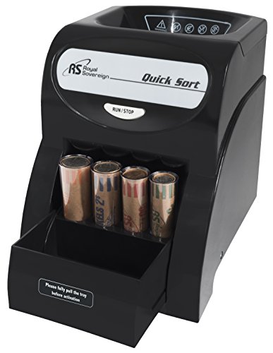 Royal Sovereign Electric Coin Sorter/Counter, Patented Anti-Jam Technology, 1 Row of Coin Counting (QS-2AN)