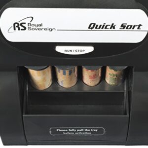 Royal Sovereign Electric Coin Sorter/Counter, Patented Anti-Jam Technology, 1 Row of Coin Counting (QS-2AN)