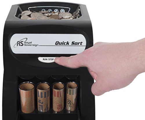 Royal Sovereign Electric Coin Sorter/Counter, Patented Anti-Jam Technology, 1 Row of Coin Counting (QS-2AN)