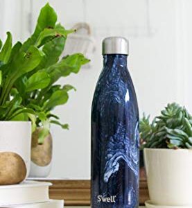 S'well Stainless Steel Water Bottle - 17 Fl Oz - Azurite Marble - Triple-Layered Vacuum-Insulated Containers Keeps Drinks Cold for 36 Hours and Hot for 18 - with No Condensation - BPA-Free