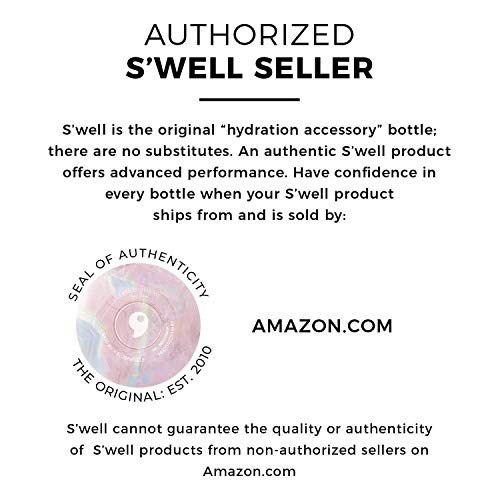 S'well Stainless Steel Water Bottle - 17 Fl Oz - Azurite Marble - Triple-Layered Vacuum-Insulated Containers Keeps Drinks Cold for 36 Hours and Hot for 18 - with No Condensation - BPA-Free