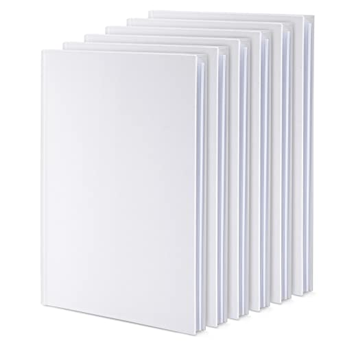 Blank Hardcover Sketchbooks, 18 Sheets Each (6 x 8 In, 6 Pack)