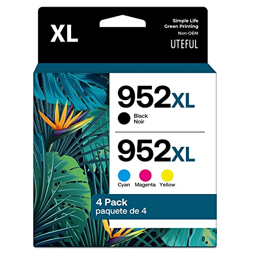 952XL Ink Cartridges Combo Pack Replacement for HP 952 Ink Work with HP OfficeJet Pro 8710 7740 8720 8210 8715 8702 7720 8730 8740 8216 8725 8700 Printer (4 Pack)