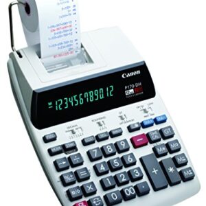 Canon Office Products 2204C001 Canon P170-DH-3 Desktop Printing Calculator with Currency Conversion, Clock & Calendar, and Time Calculation, Black/White/Silver, 14.60 Inch x 9.60 Inch x 3.00 Inch