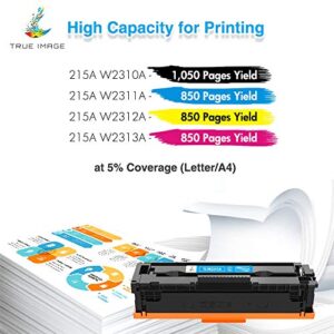 TRUE IMAGE Compatible Toner Cartridge Replacement for HP 215A W2310A for HP Color Pro M182nw M183fw M155 W2311A W2312A W2313A Printer Toner (Black Cyan Yellow Magenta, 4-Pack)