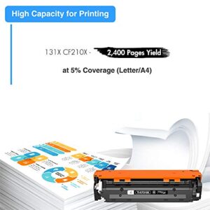 TRUE IMAGE Compatible Toner Cartridge Replacement for HP CF210X 131A 131X CF210A Pro 200 Color M251nw MFP M276nw M251n M276n M276 M251 Printer Ink Black -1Pack