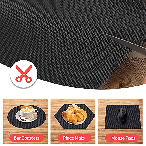 Kitchen Shelf Liner Drawer Liners, Non-Adhesive Refrigerator Liners Waterproof Fridge Mats with Strong Durable Kitchen Cabinets Mat for Drawers, Shelves, Pantry