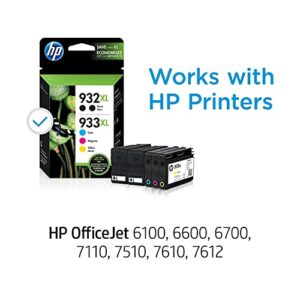 HP 933Xl / 932Xl (N9h69fn) Ink Cartridges (Cyan Magenta Yellow Black) 5-Pack in Retail Packaging