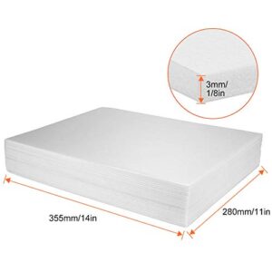 20Pack Foam Boards, 11"x14" Foam Core Backing Board White, 1/8" Thickness Mat Boards Poster Boards Polystyrene Poster Board Signboard Perfect for Presentations, School, Office & Art Projects