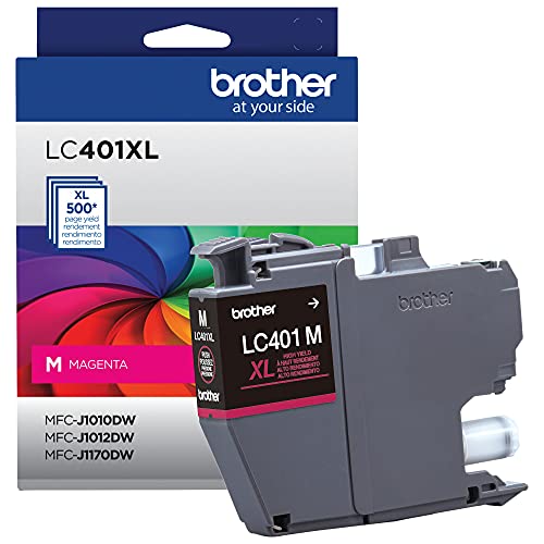 Brother Genuine LC401XLM High Yield Magenta Black Ink Cartridge