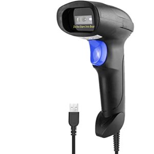 netumscan usb 1d barcode scanner, handheld wired ccd barcode reader supports screen scan upc bar code reader for warehouse, library, supermarket