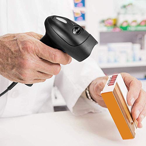 NetumScan USB 1D Barcode Scanner, Handheld Wired CCD Barcode Reader Supports Screen Scan UPC Bar Code Reader for Warehouse, Library, Supermarket