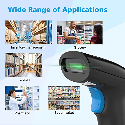 REALINN USB 2D QR Barcode Scanner Wired, Automatic Handheld Code Reader Dustproof Waterproof Shockproof Plug and Play Fast and Precise for Mobile Payment, Store, Supermarket, Warehouse