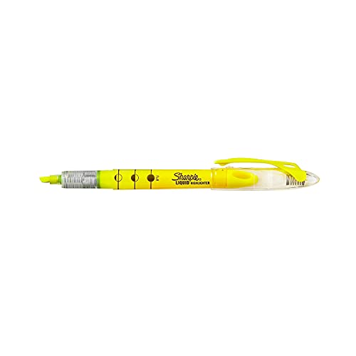 Sharpie Accent Pen-Style Liquid Highlighter - Micro Marker Point Type - Chisel Marker Point Style - Yellow Ink, Dozen