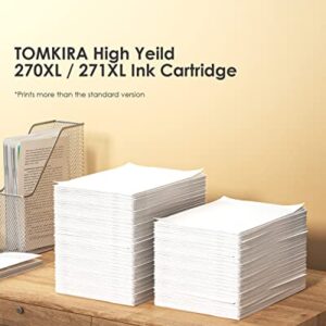 TOMKIRA PGI-270XL CLI-271XL 5 Color Value Pack Compatible with Canon Ink Cartridges 270 XL and 271 Combo High Yield to Use PIXMA MG6821 MG7720 TS9020 TS6020 MG6820 MG5720 (PGBK/C/M/Y/K)