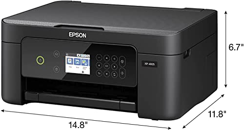 Epson_Printer XP 41 Series, All-in-One Wireless Color Inkjet Printer, Black, Print Copy Scan, 2.4" LCD, Hi-Speed USB, Auto 2-Sided Printing, Voice Activated, with MTC Printer Cable