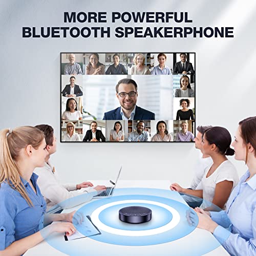 EMEET Bluetooth Speakerphone, M3 Zoom Certified Conference Speaker and Microphone w/4 AI Mics 360° Voice Pickup 18H Talk Time Noise Reduce, USB Speakerphone w/Daisy Chain for 20 People for Zoom Teams