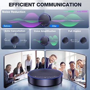 EMEET Bluetooth Speakerphone, M3 Zoom Certified Conference Speaker and Microphone w/4 AI Mics 360° Voice Pickup 18H Talk Time Noise Reduce, USB Speakerphone w/Daisy Chain for 20 People for Zoom Teams