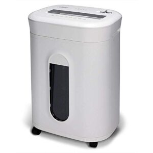 aurora au1060ma professional grade 10-sheet high security micro-cut paper and credit card shredder/ 60 minutes/security level p-5, white, au1060ma 10-sheet high security microcut