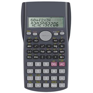 helect 2-line engineering scientific calculator, suitable for school and business (black)