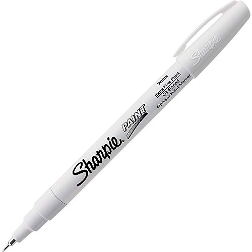 SHARPIE Oil-Based Paint Marker, Extra Fine Point, White, 1 Count - Great for Rock Painting