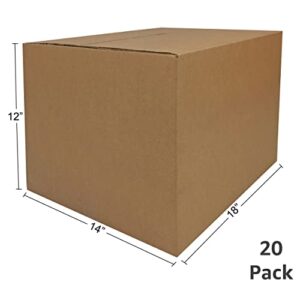 uBoxes Medium Moving Boxes 18"x14"x12" (Medium Boxes - Pack of 20)