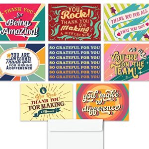 hat acrobat employee appreciation cards with envelopes – 24 encouragement cards to inspire your team, staff, appreciation cards for students or the perfect appreciation gifts compliment (8 designs)