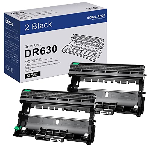 DR630 DR-630 Compatible Drum Unit Replacement for Brother DR630 DR 630 Compatible with DCP-L2520DW DCP-L2540DW HL-L2300D HL-L2305W HL-L2320D HL-L2340DW HL-L2360DW HL-L2380DW (2 Black)