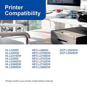 DR630 DR-630 Compatible Drum Unit Replacement for Brother DR630 DR 630 Compatible with DCP-L2520DW DCP-L2540DW HL-L2300D HL-L2305W HL-L2320D HL-L2340DW HL-L2360DW HL-L2380DW (2 Black)