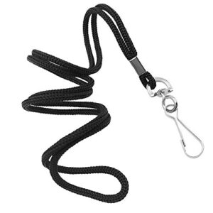 id black lanyards safety badge lanyard 36″ with swivel hook 100 pack