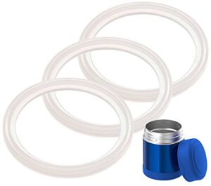 3-pack of thermos (tm) food jar 10 ounce funtainer (tm) -compatible gaskets / o-rings / seals by impresa products – bpa-/phthalate-/latex-free – replacement for 10 ounce container