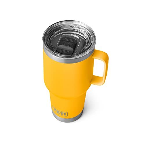 YETI Rambler 30 oz Travel Mug, Stainless Steel, Vacuum Insulated with Stronghold Lid, Alpine Yellow