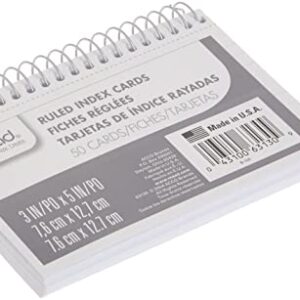 Mead Wirebound Ruled Index Cards, 3 X 5 Inches (63130)