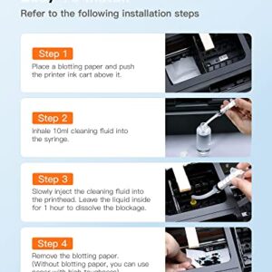 E-Z Ink (TM Printer Cleaning Kit|Printhead Cleaning Kit|for HP/Epson/Canon/Brother Inkjet Printers WF-7710 WF-3640 7620 8600 8610 8620 WF-2750 WF-2650 ET-2750 ET-2650 Liquid Printers Nozzle (100ml)